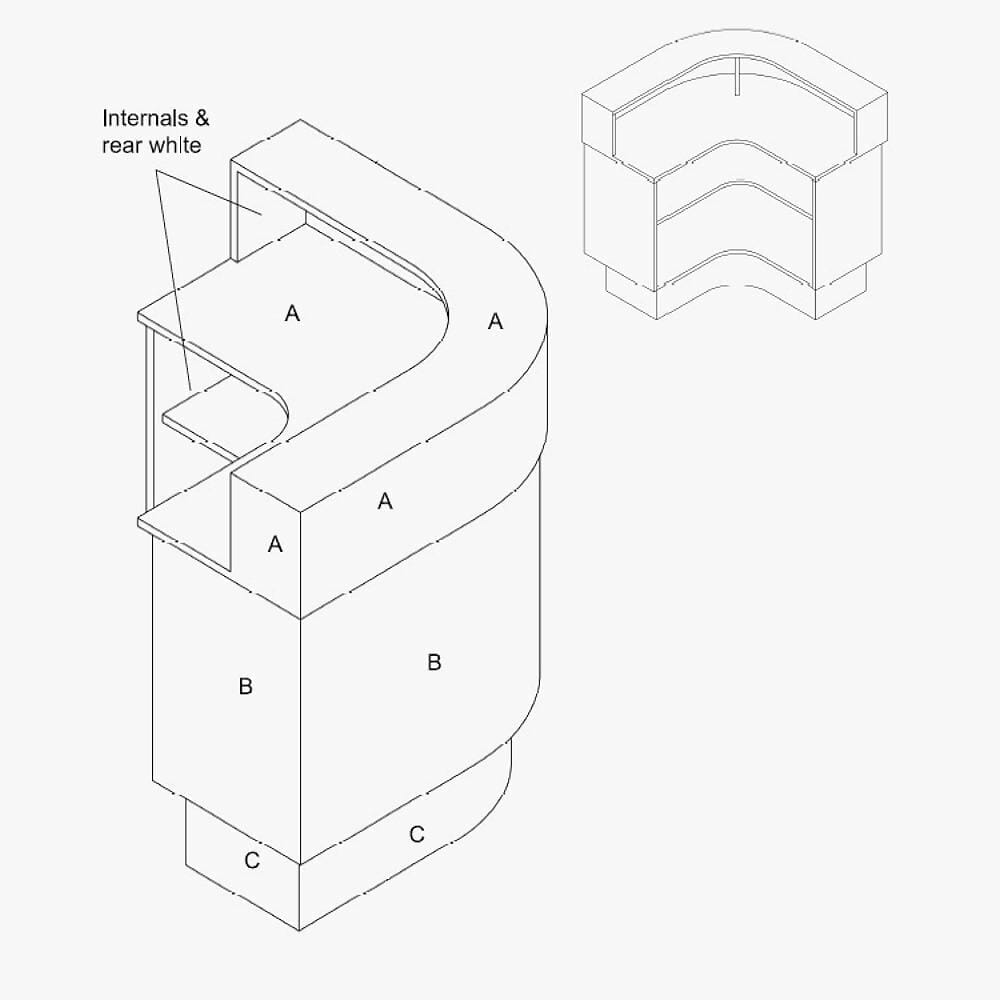 REM Lunar Reception Desk | Direct Salon Supplies